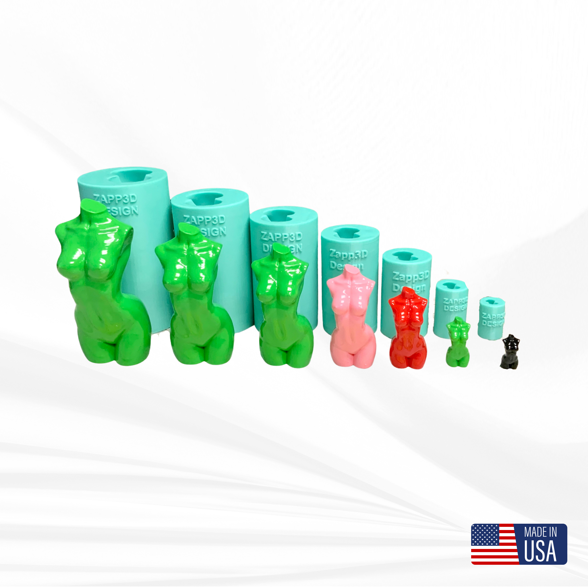 Female Torso Mold, 7 Sizes, Goddess Mold - Zapp3D Design LLC
