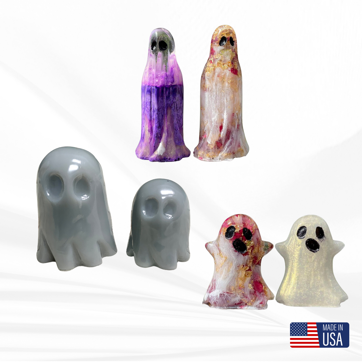 Ghost Molds for Resin | 4 Styles | Ghost 3D Molds, Halloween Mold ...