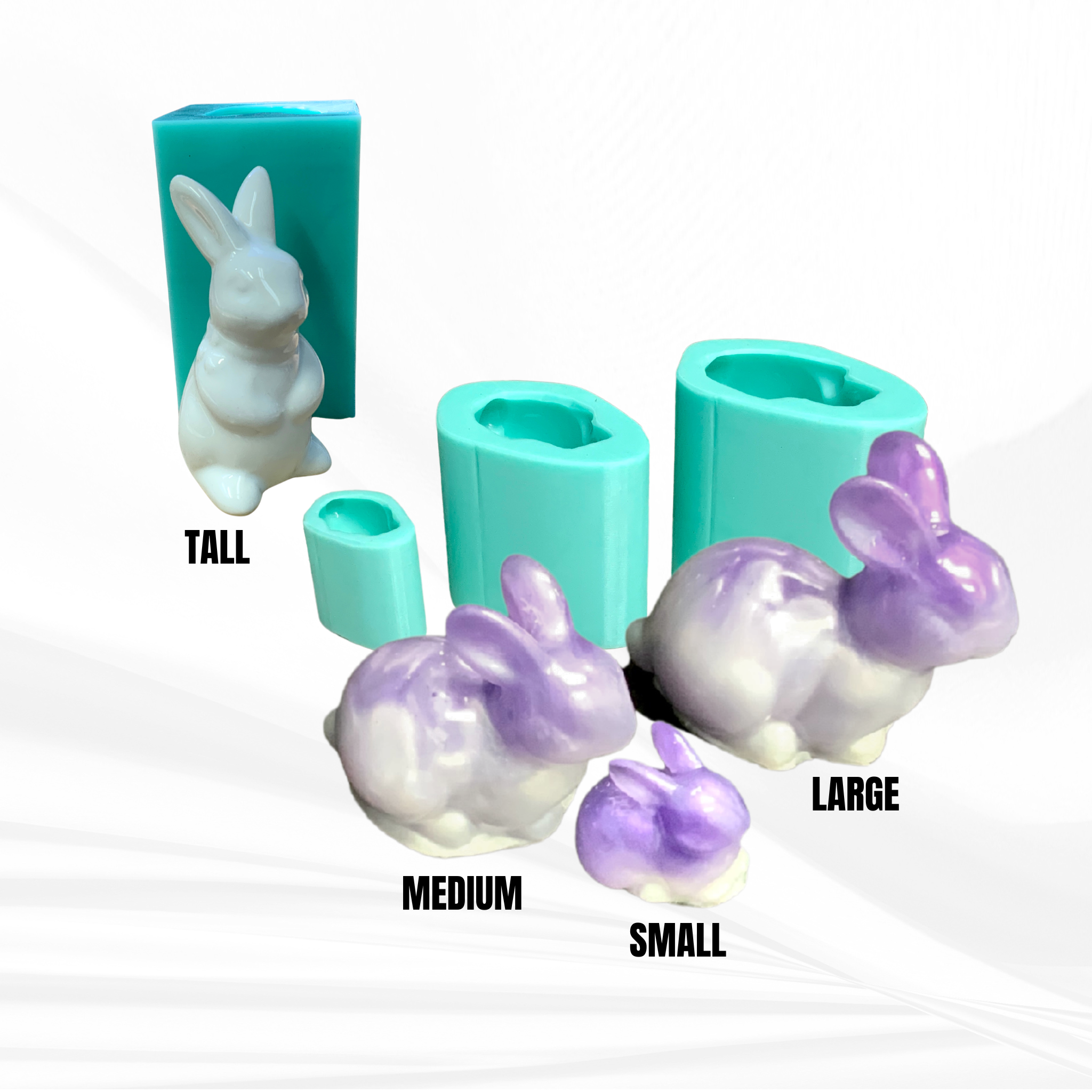 Bunny Mold, Rabbit Mold | 4 Sizes | - Zapp3D Design LLC