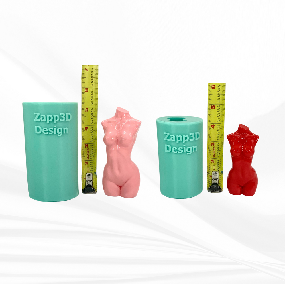 Female Torso Mold, 7 Sizes, Goddess Mold - Zapp3D Design LLC