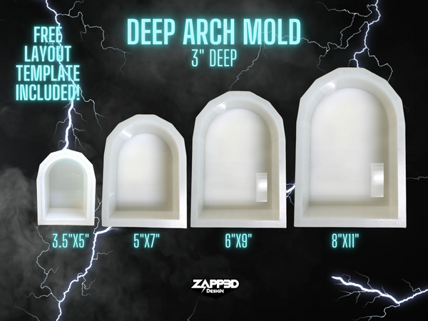 Deep Arch Mold | 4 Sizes | ULTRA Quality | Deep Silicone Mold Resin, M ...
