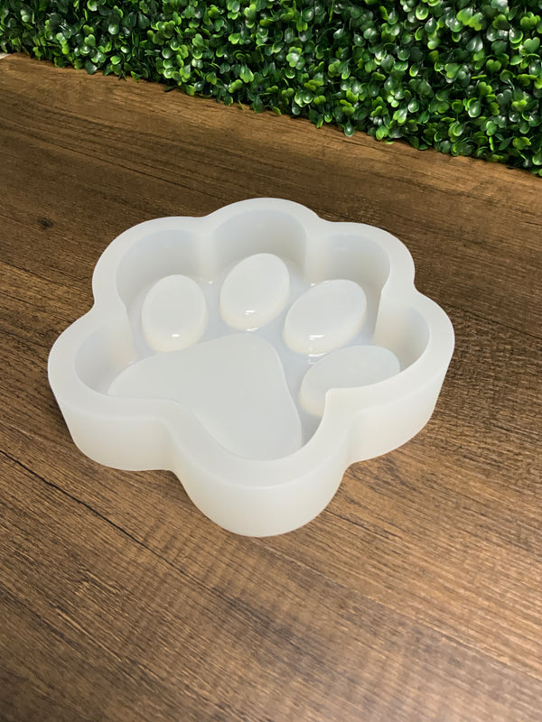Deep Paw Print Tray Mold, Paw Tray Mold, Dog Paw Print Mold, Cat Paw P ...