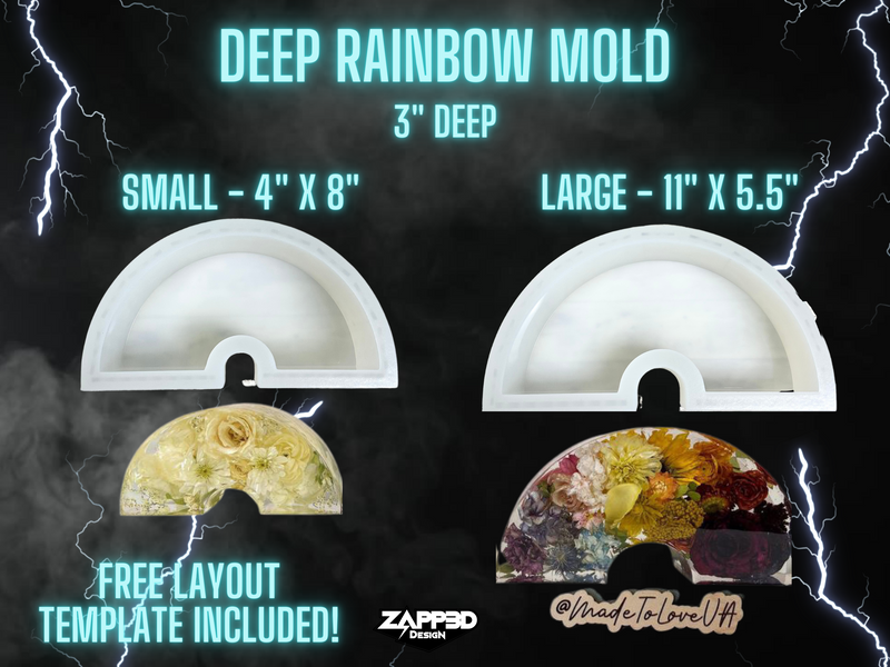 Deep Memorial Molds - Cross, Rainbow, Heart - Zapp3D Design LLC