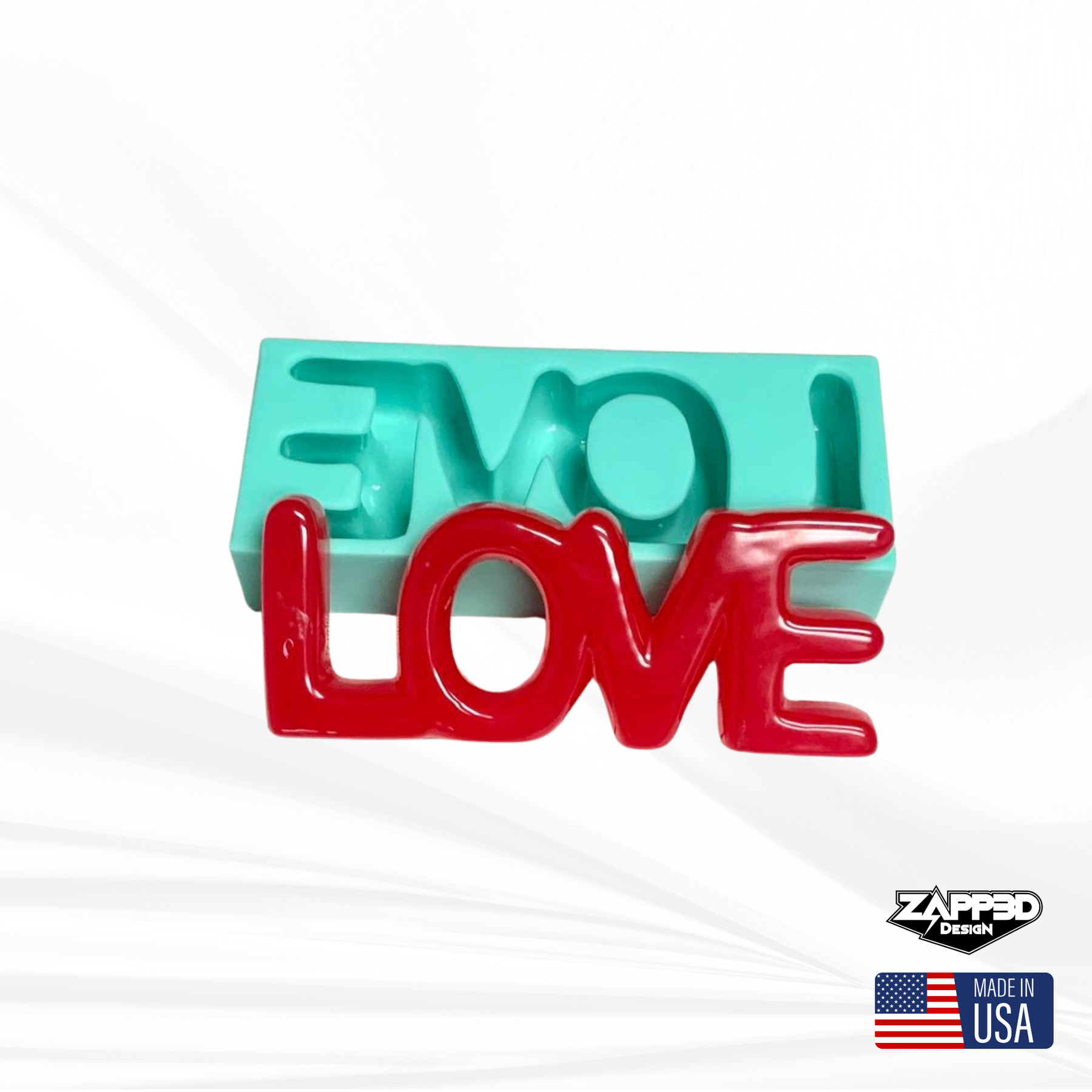 Love Silicone Mold, Love Word Mold for Resin - Zapp3D Design LLC