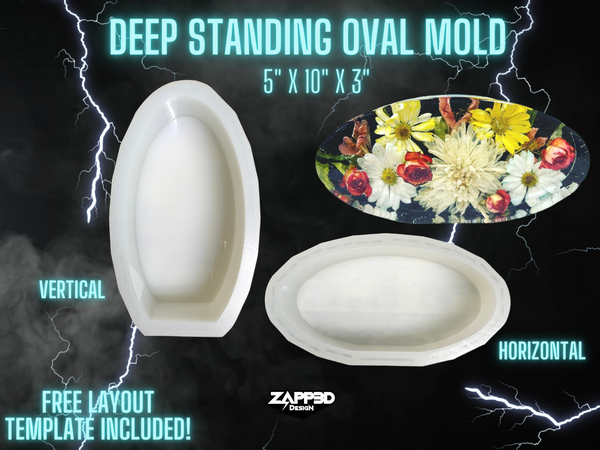 Deep Oval Mold | 2 Styles | ULTRA Quality | Standing Oval Molds, Flora ...