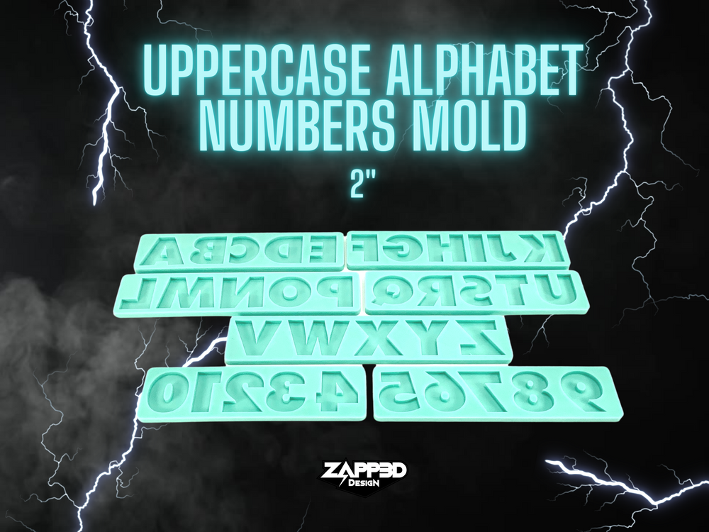 2" & 3" Deep Alphabet Letter Molds - Zapp3D Design LLC