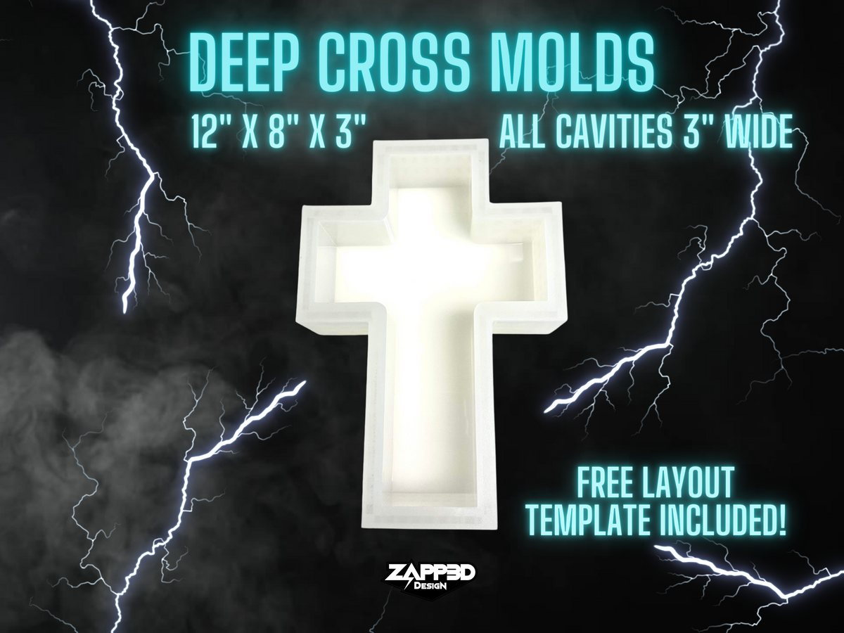 Deep Cross Resin Mold | 12"x 8"x 3" Deep | ULTRA Quality | Cross Mold ...